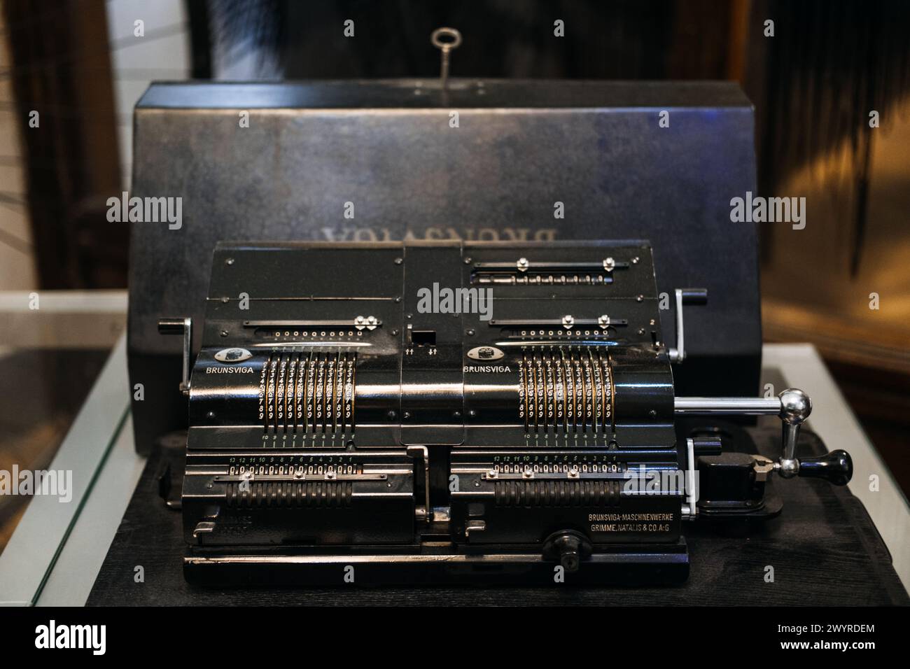 Warsaw, Poland - March 19, 2024. Brunsviga Mechanical Calculator on ...
