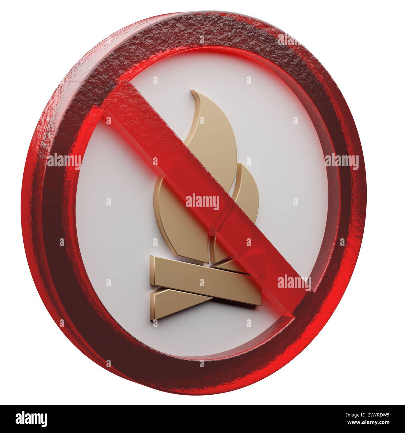 Beautiful abstract illustration Fire, flame, forbidden, prohibition ...