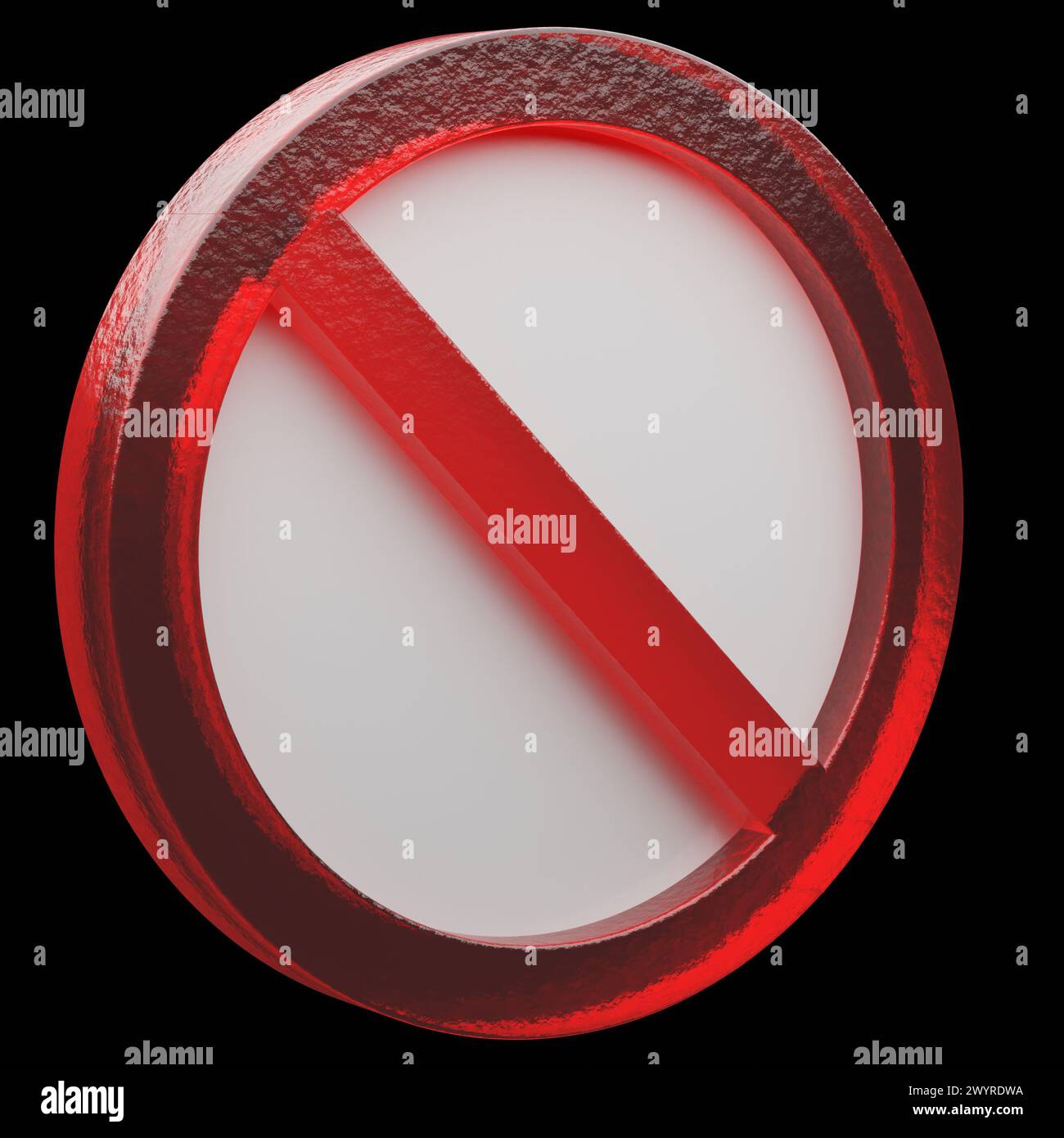 Beautiful abstract illustration Forbidden, prohibiting sign ...