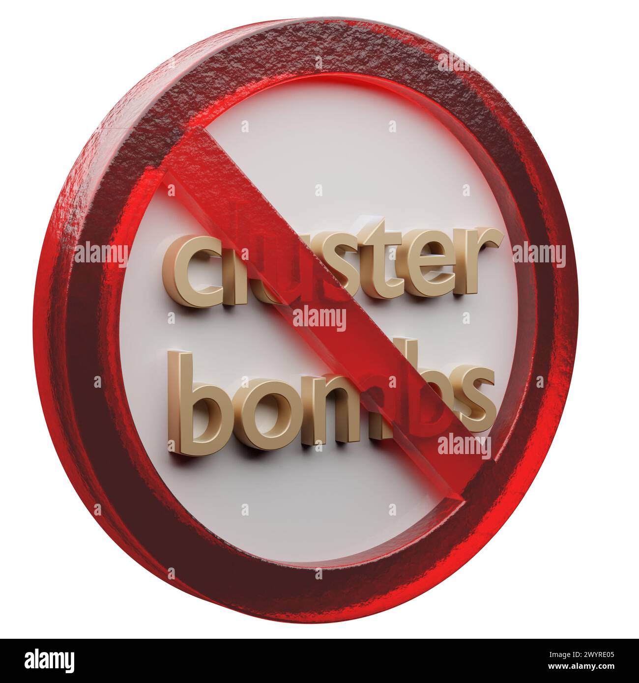 Beautiful abstract illustration cluster bombs Forbidden, prohibiting ...