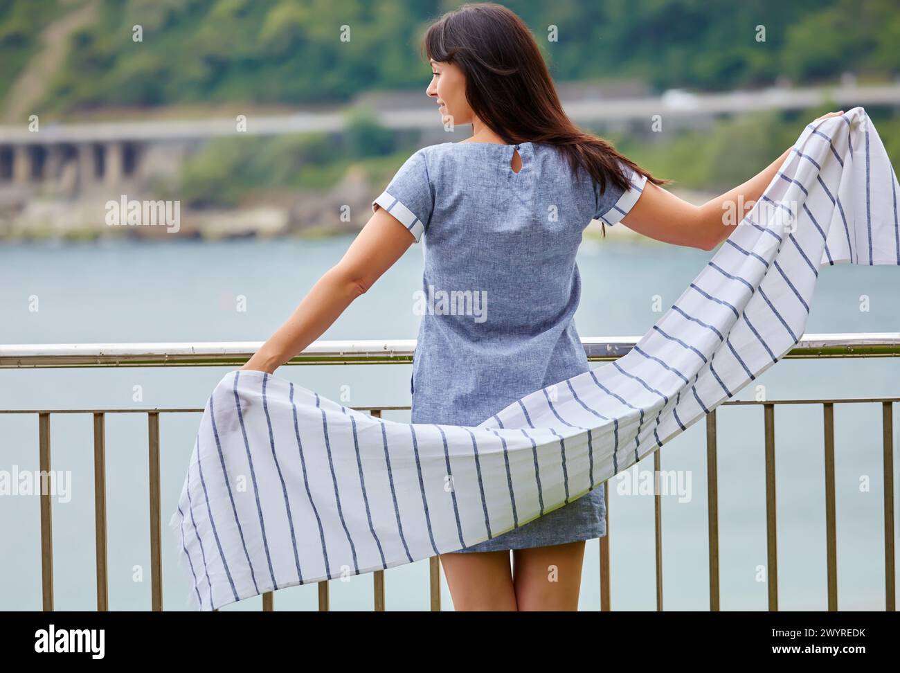 Women in the marina. Port. Getaria. Gipuzkoa. Basque Country. Spain ...