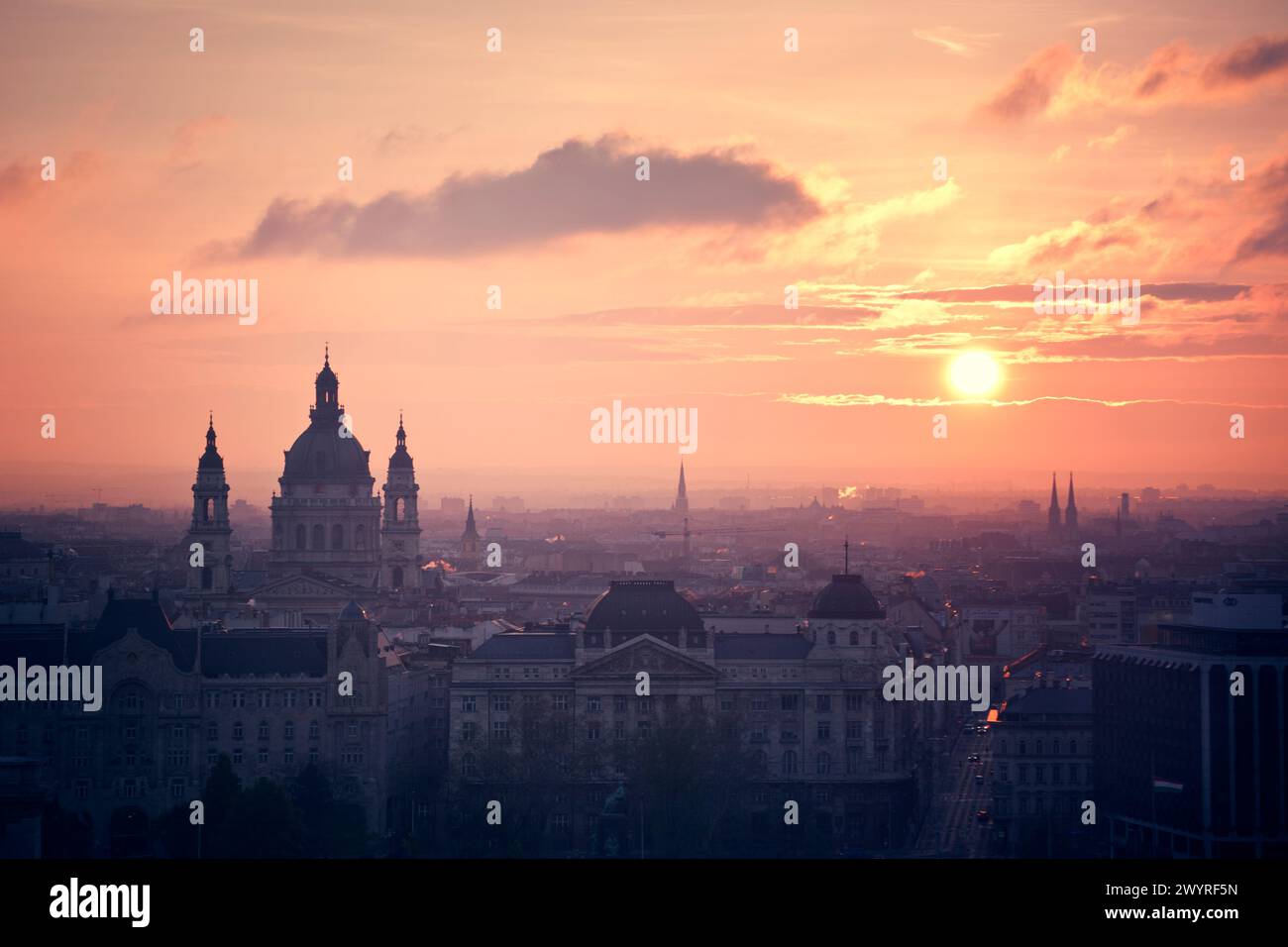 The Basilica in Budapest at sunrise Stock Photo - Alamy