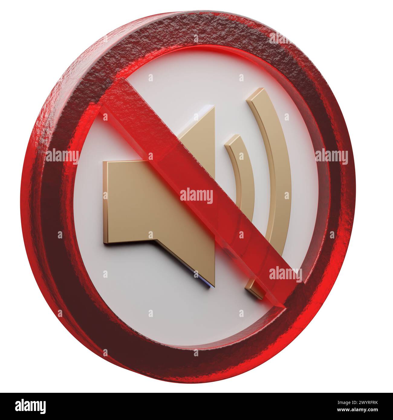 Beautiful abstract illustration Forbidden, noise, prohibition, sound ...