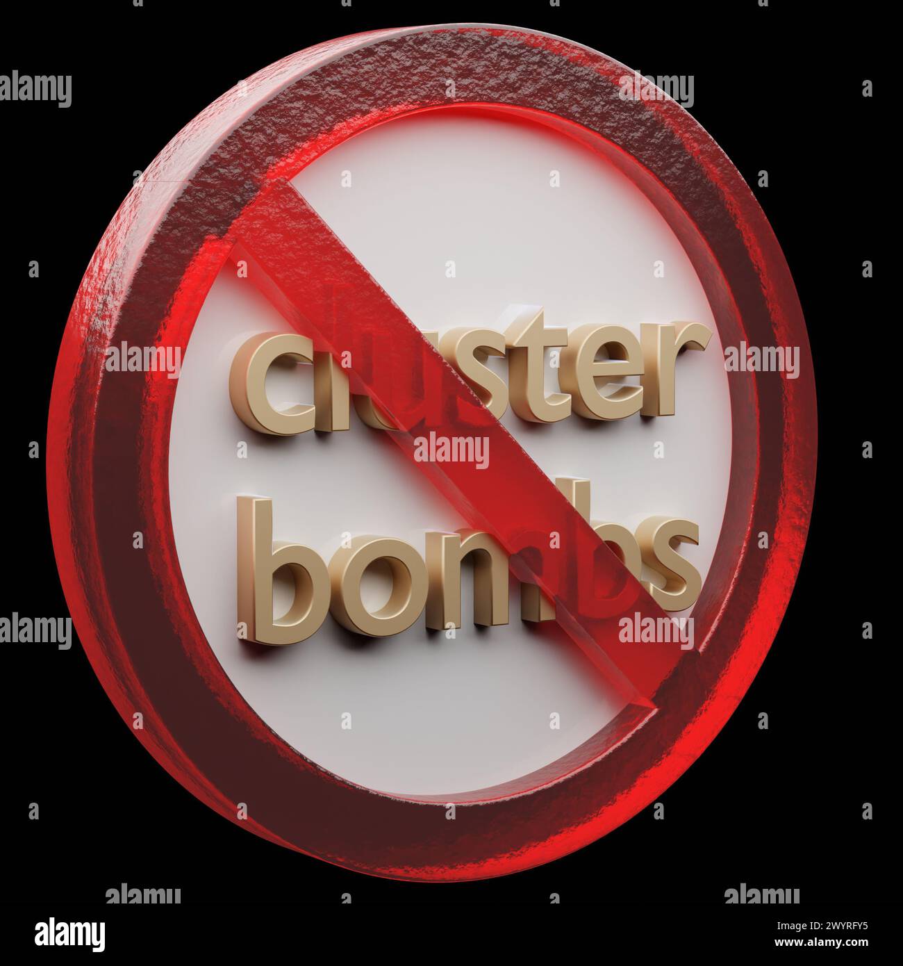 Beautiful abstract illustration cluster bombs Forbidden, prohibiting ...