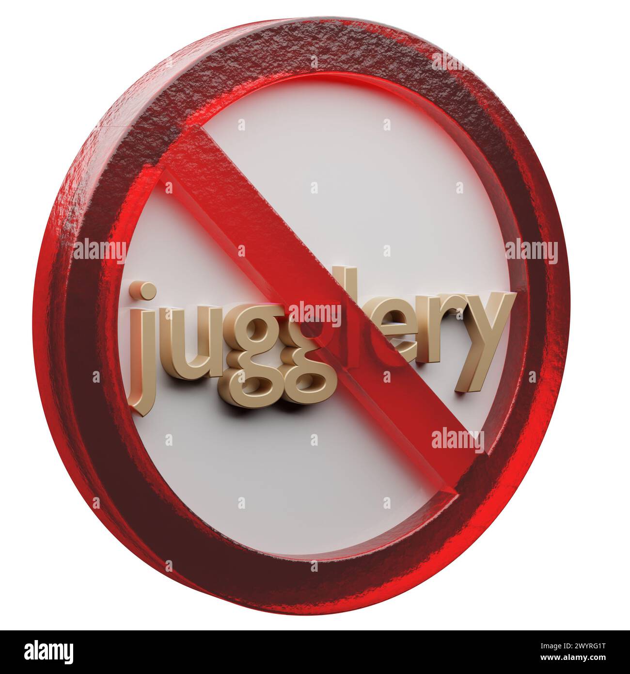 Beautiful abstract illustration jugglery Forbidden, prohibiting sign ...