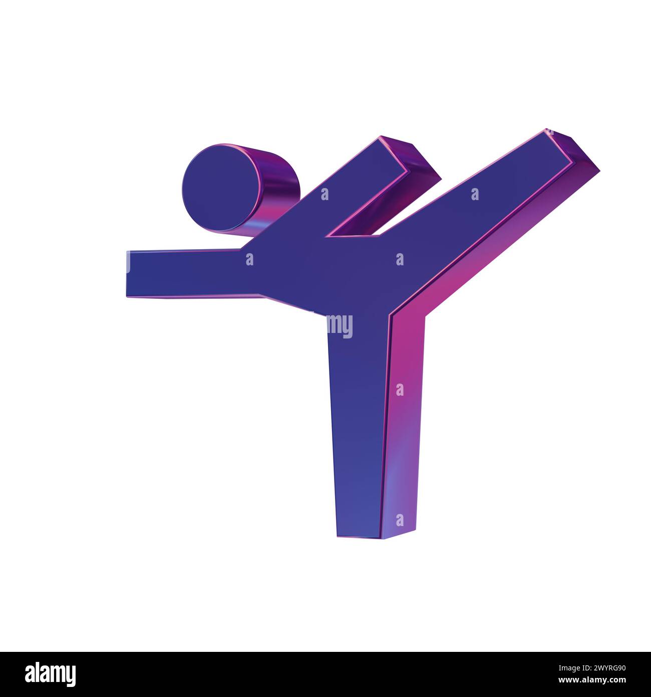 Beautiful abstract illustrations Blue Sports Gymnastics symbol icons ...