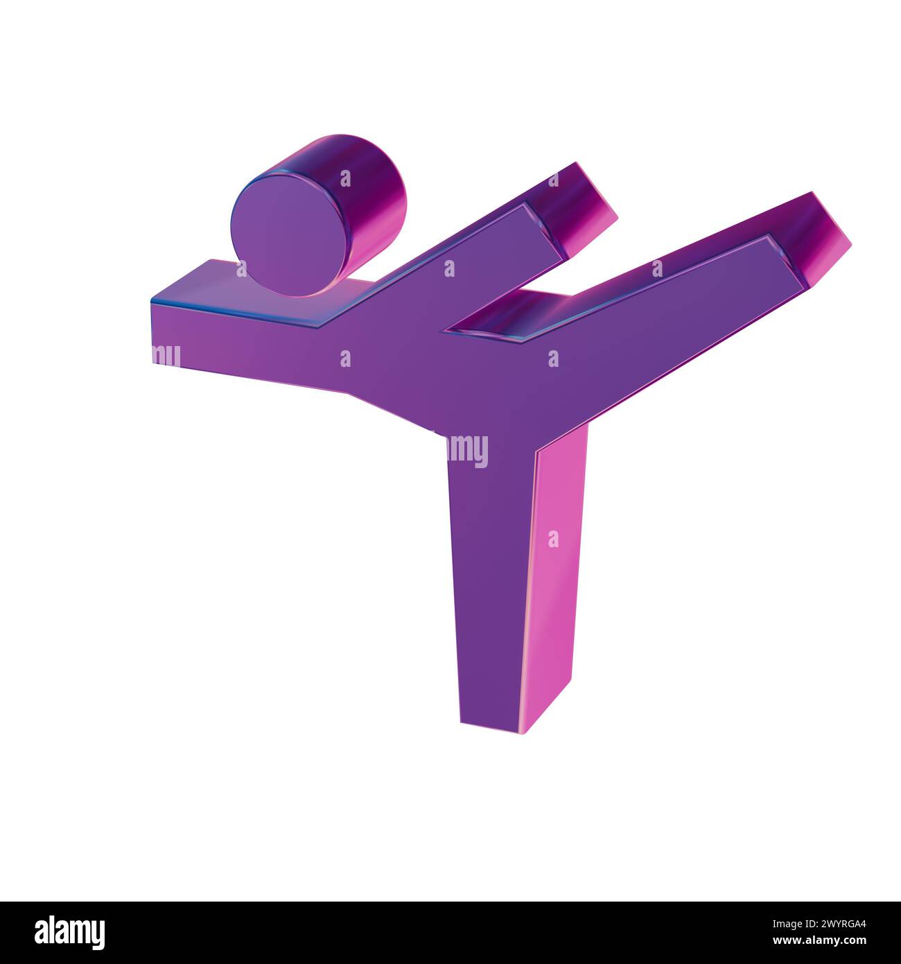 Beautiful abstract illustrations Blue Sports Gymnastics symbol icons ...