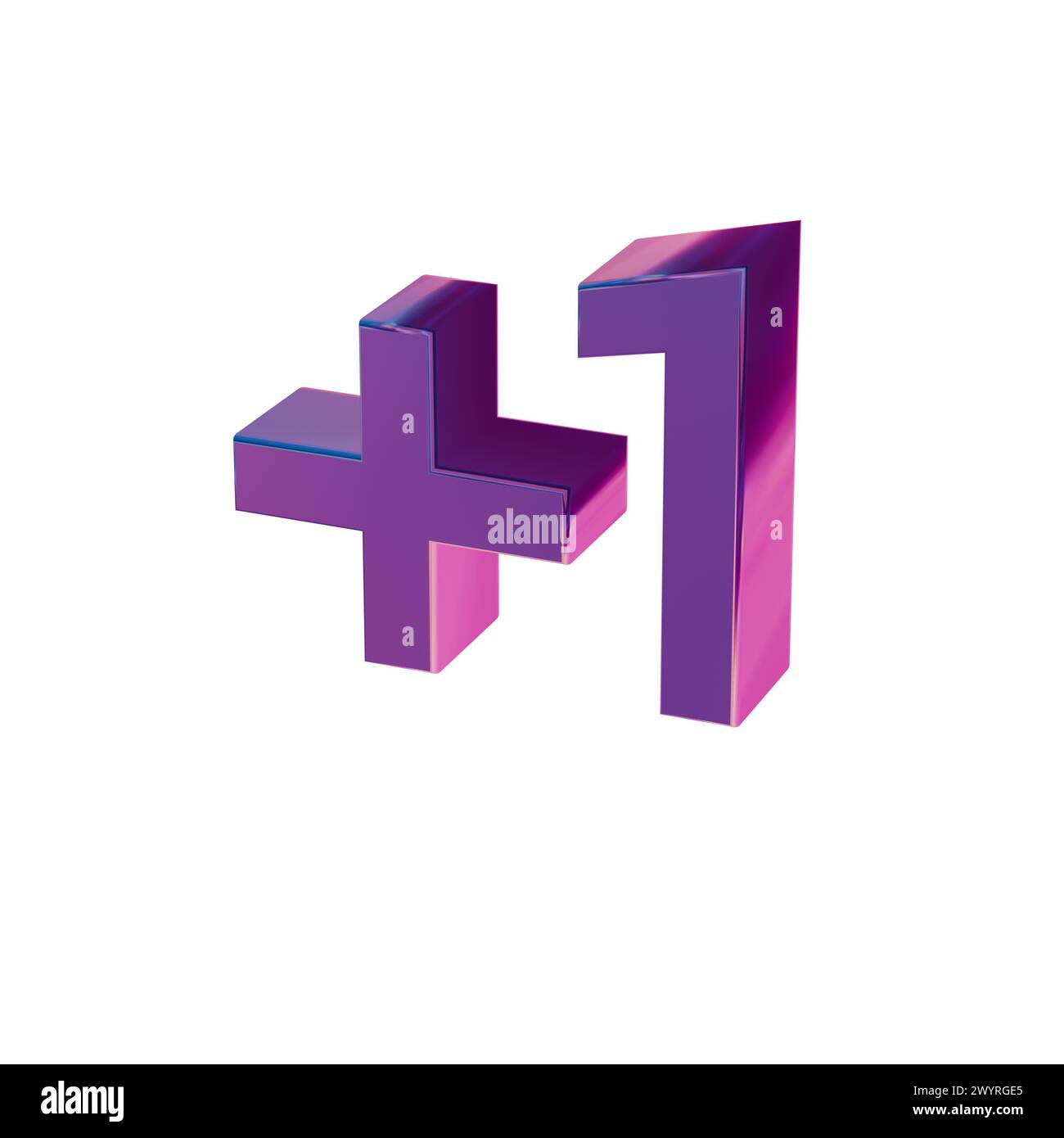 Beautiful abstract illustrations Blue Plus One symbol icons Stock Photo ...