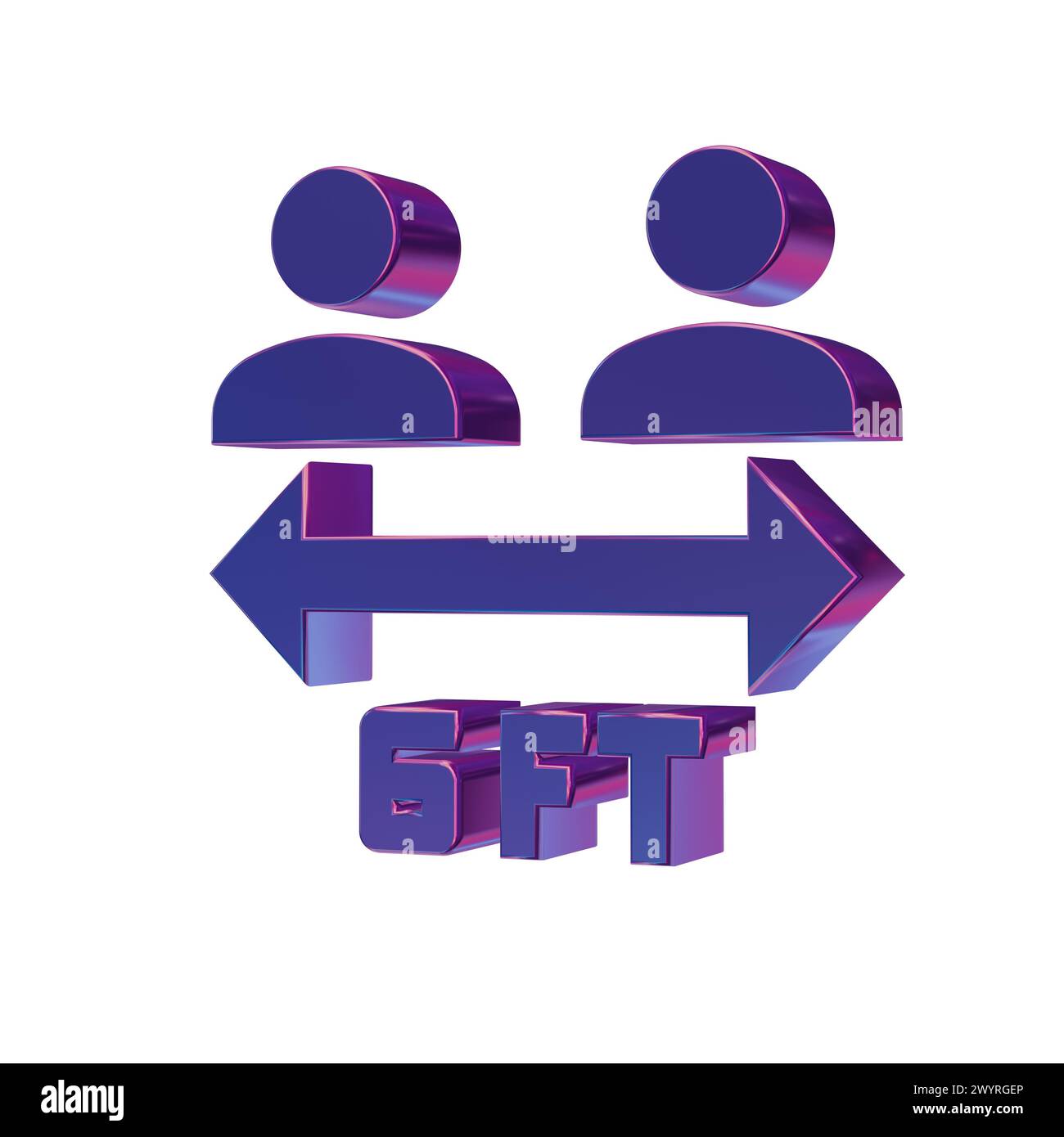 Beautiful abstract illustrations Blue 6 Ft Apart symbol icons Stock ...