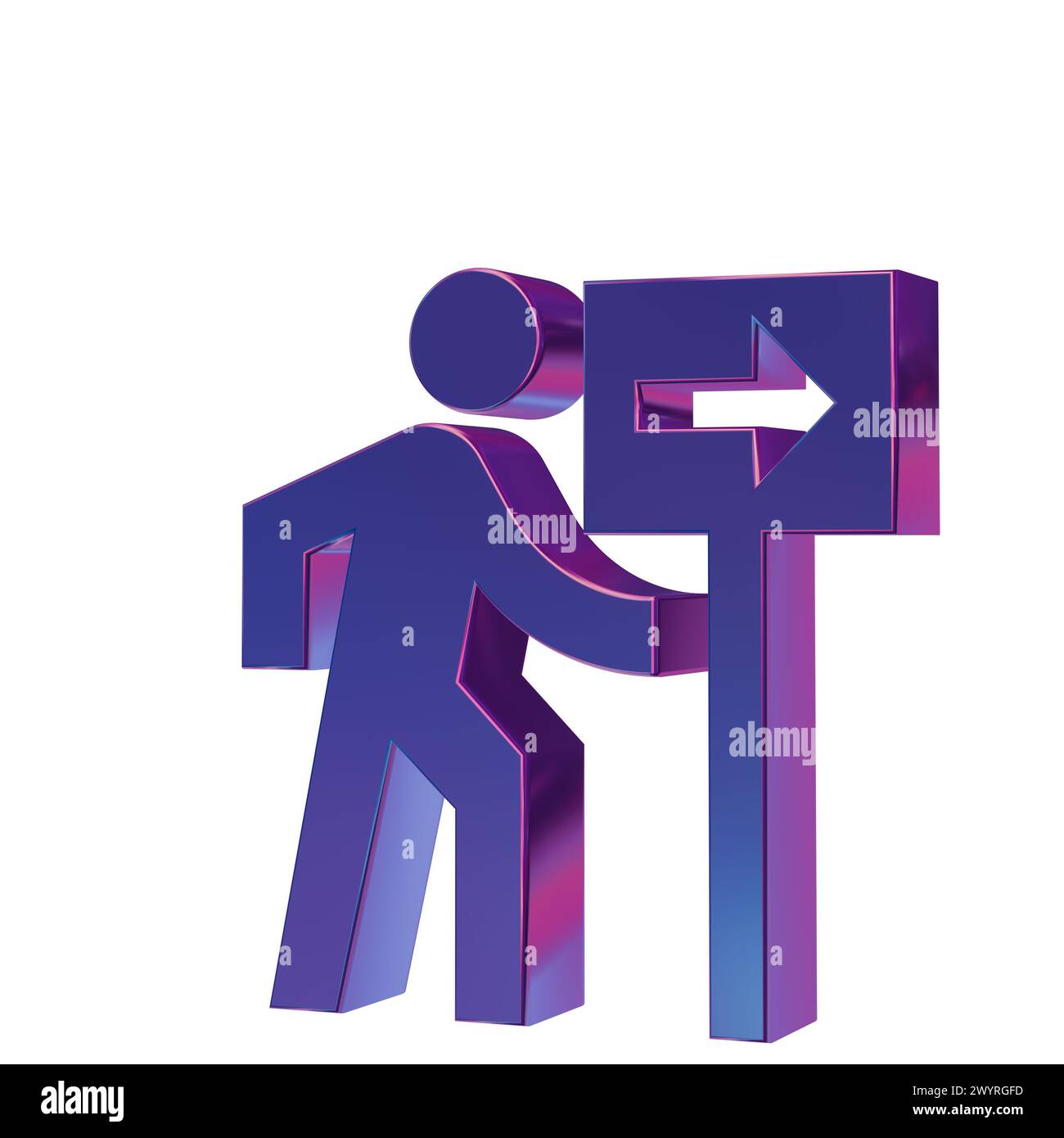 Beautiful abstract illustrations Blue Follow The Signs symbol icons ...