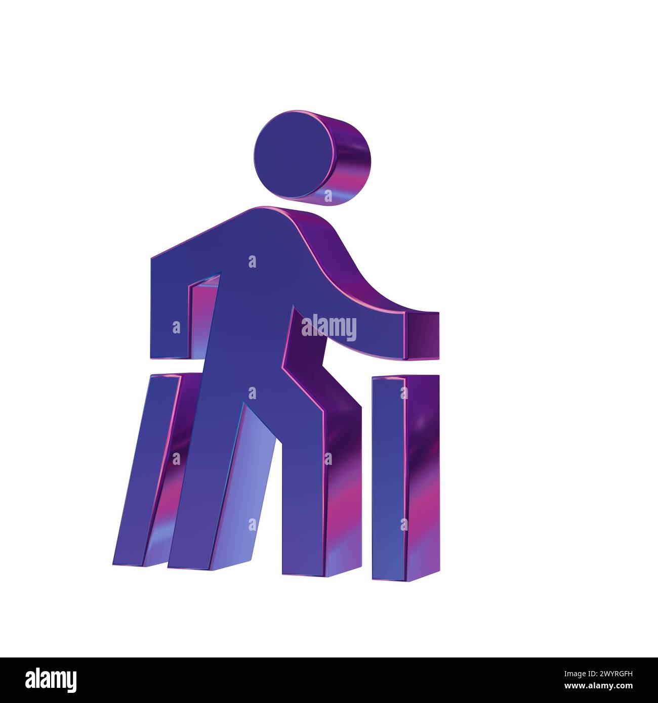 Beautiful abstract illustrations Blue Nordic Walking symbol icons Stock ...