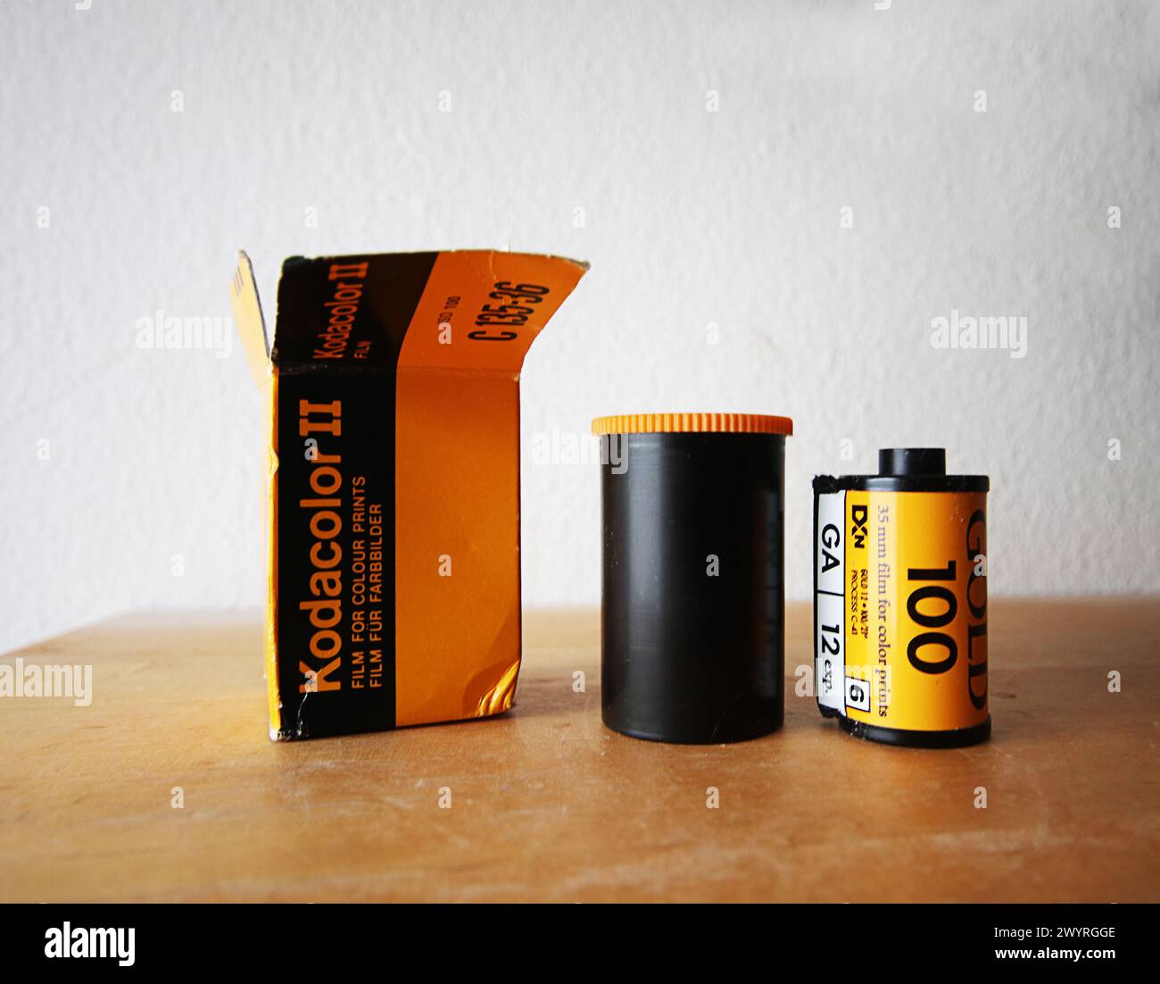 Vintage analog photography: Kodak 35 mm color film roll strip with ...