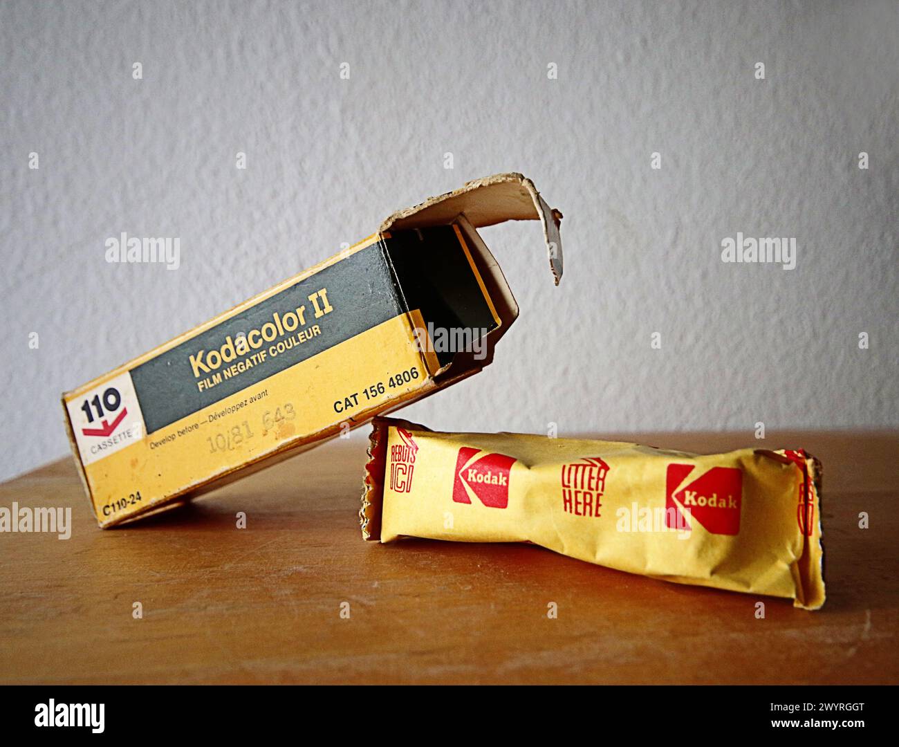 Vintage analog photography: Kodak negative color film in sealed package ...
