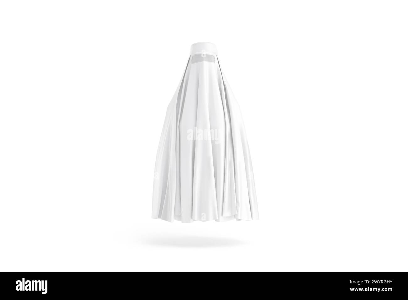 Blank white muslim female burqa mockup, front view Stock Photo - Alamy