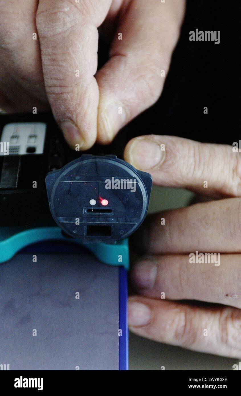 Fiber optics installation Stock Photo - Alamy