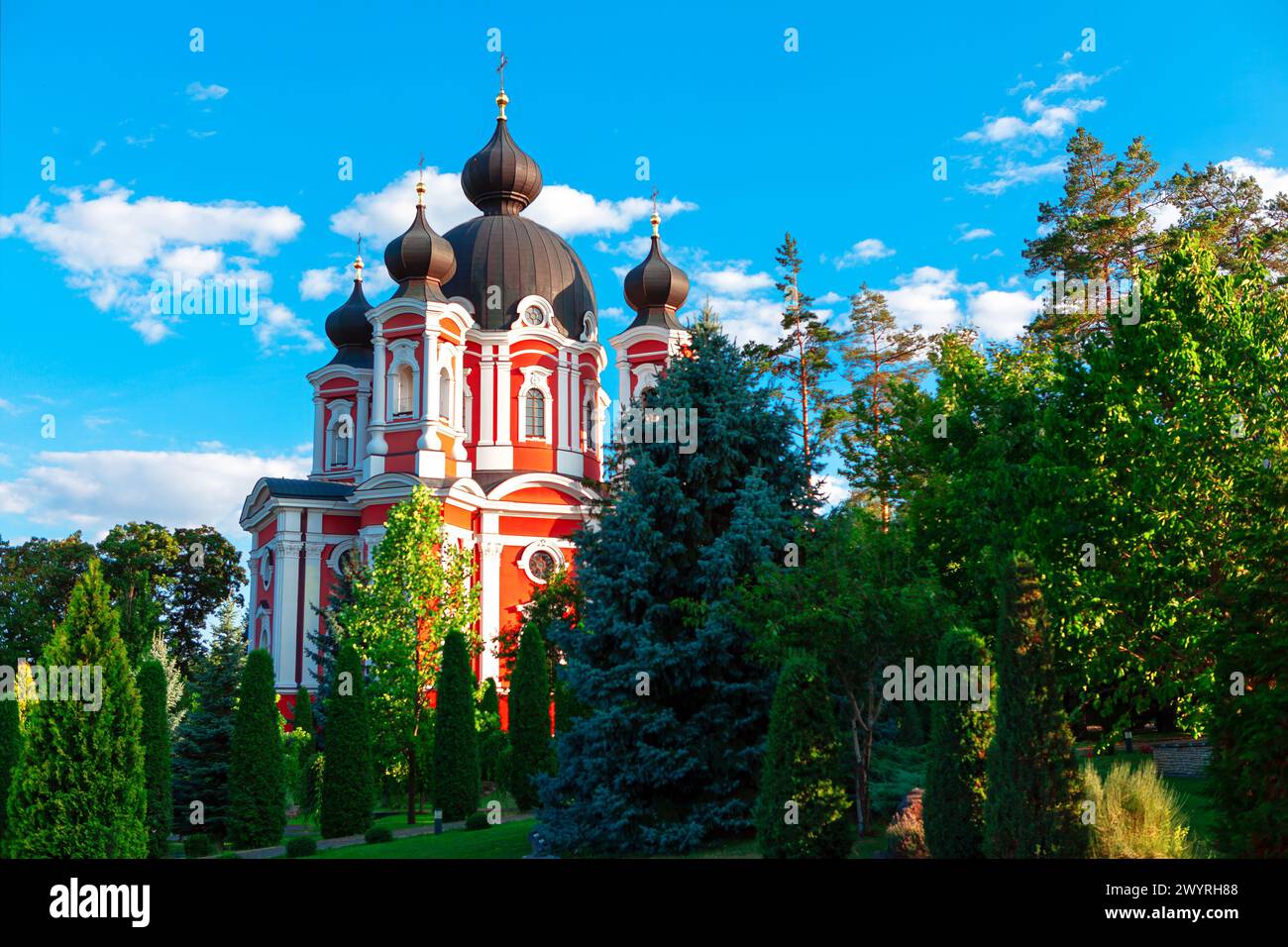Orthodox church in Moldova, monastery from village Curchi Stock Photo ...