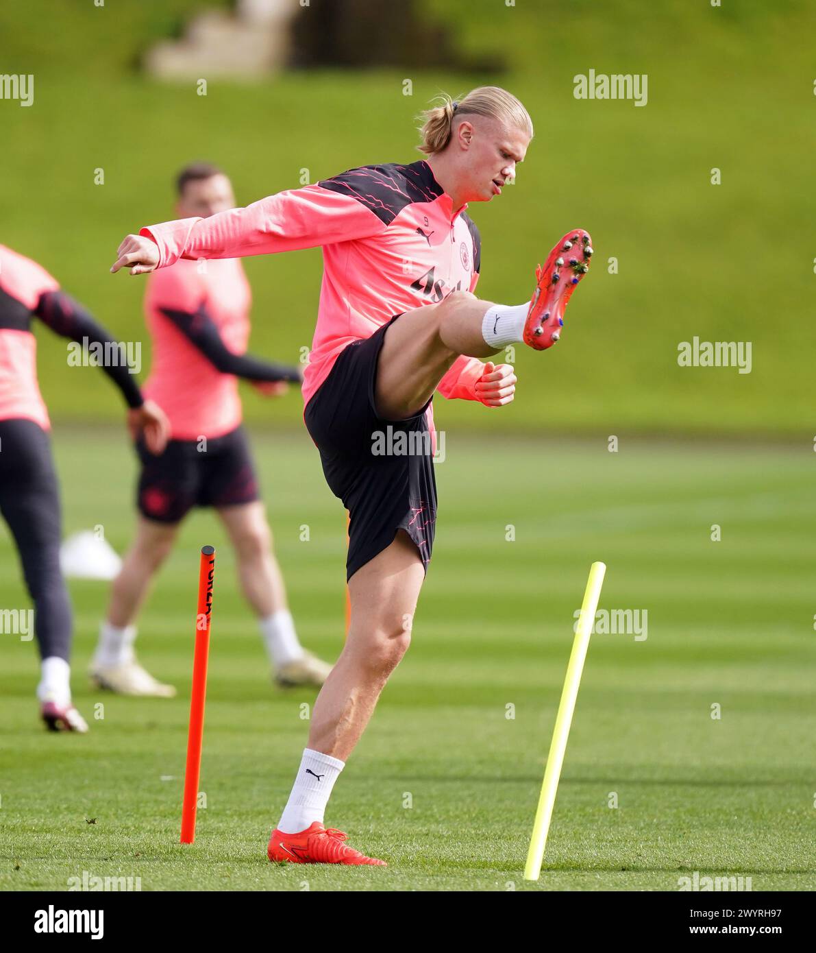 Manchester City's Erling Haaland during a training session at the City ...