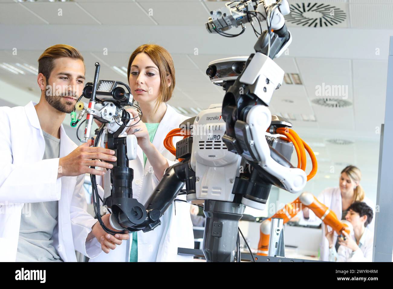 Robot with two arms for flexible robotics. Humanoid robot for ...