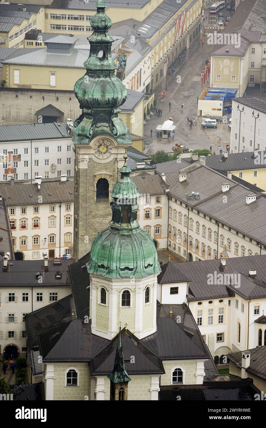 Abbey of St. Peter (Erzabtei St Peter) seen from Hohensalzburg ...
