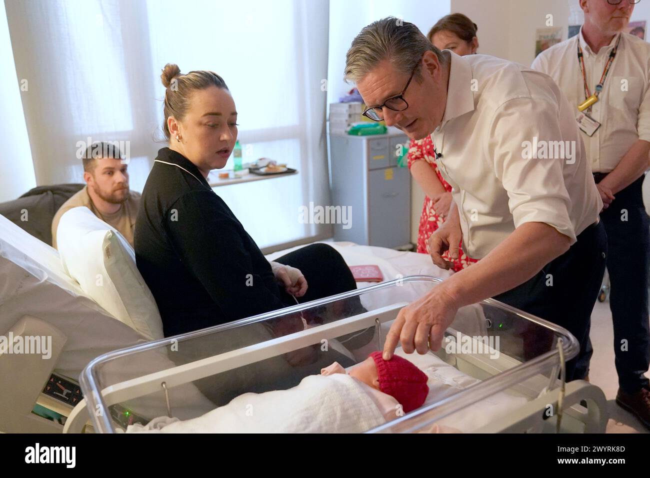 Labour leader Sir Keir Starmer, meets Shannon Ryan and Ben Mather, and ...