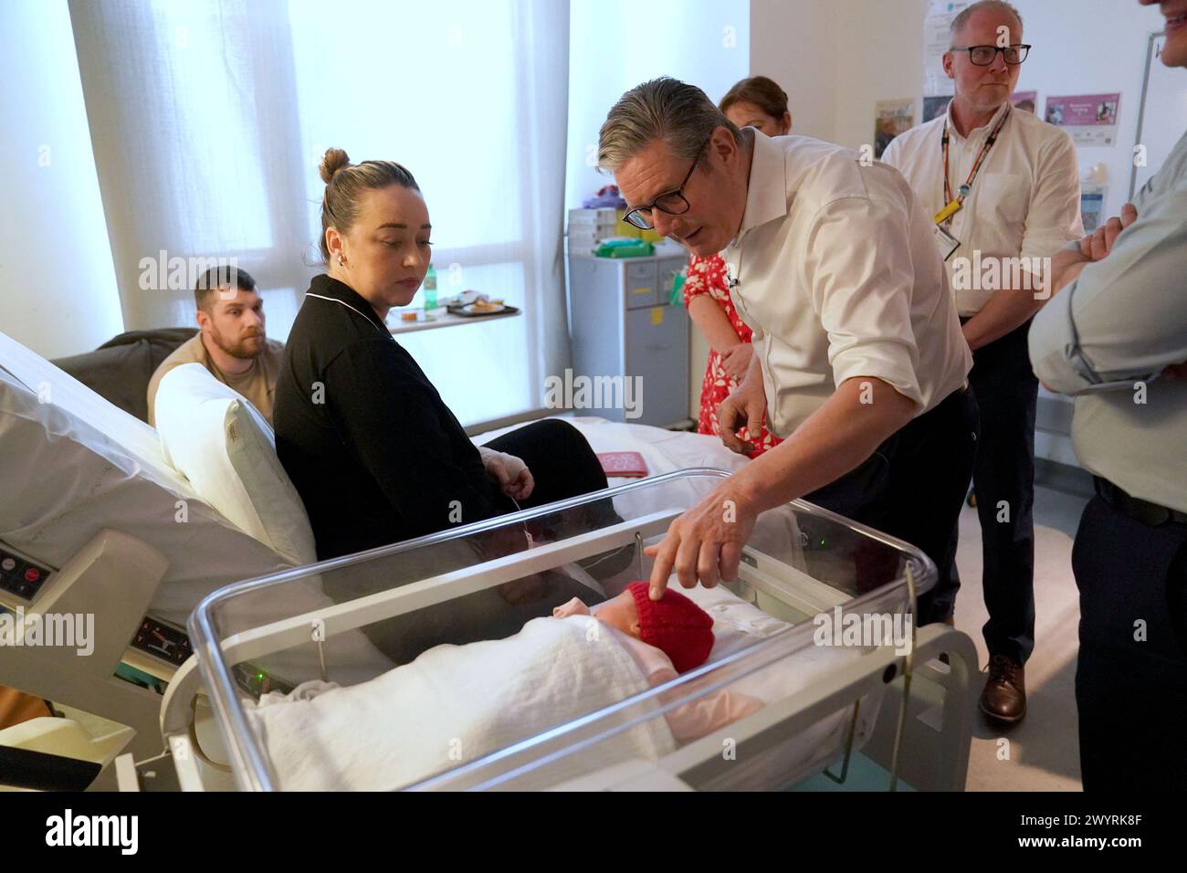 Labour leader Sir Keir Starmer, meets Shannon Ryan and Ben Mather, and ...