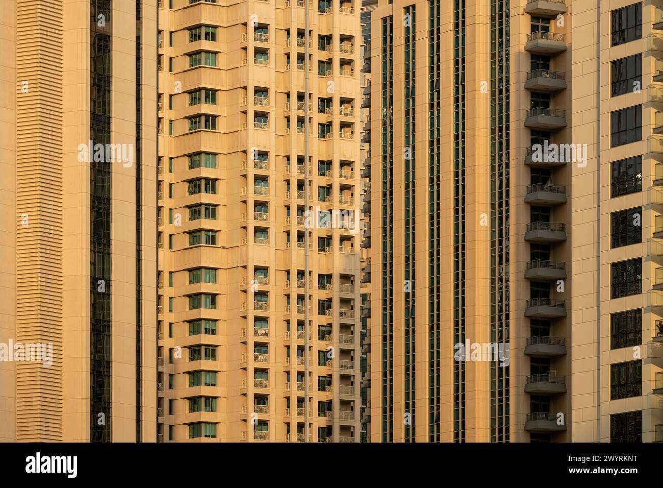 Close up of Apartment Buildings, Dubai, United Arab Emirates Stock ...