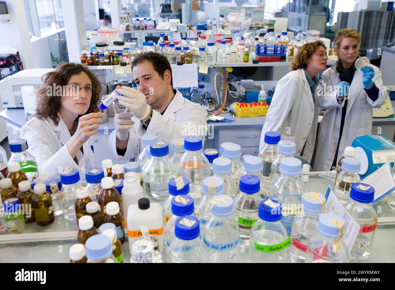 R+D department, biopharmaceutical lab, development and production of ...