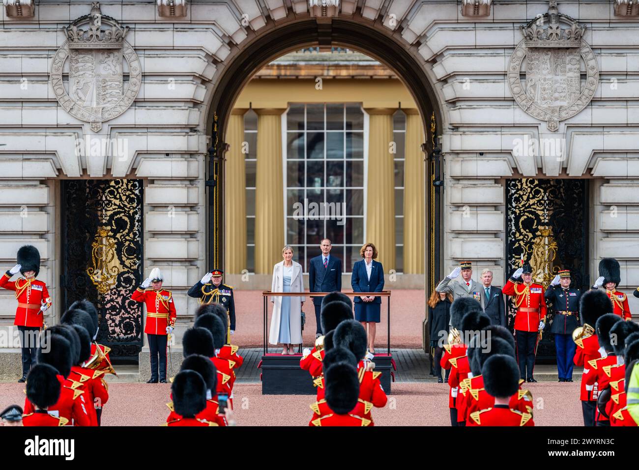 London, UK. 8th Apr, 2024. Accompanied by Hélène Duchêne, the ...