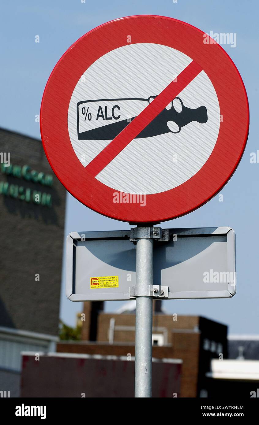 Prohibition sign by Van Gogh museum. Amsterdam, Netherlands Stock Photo ...