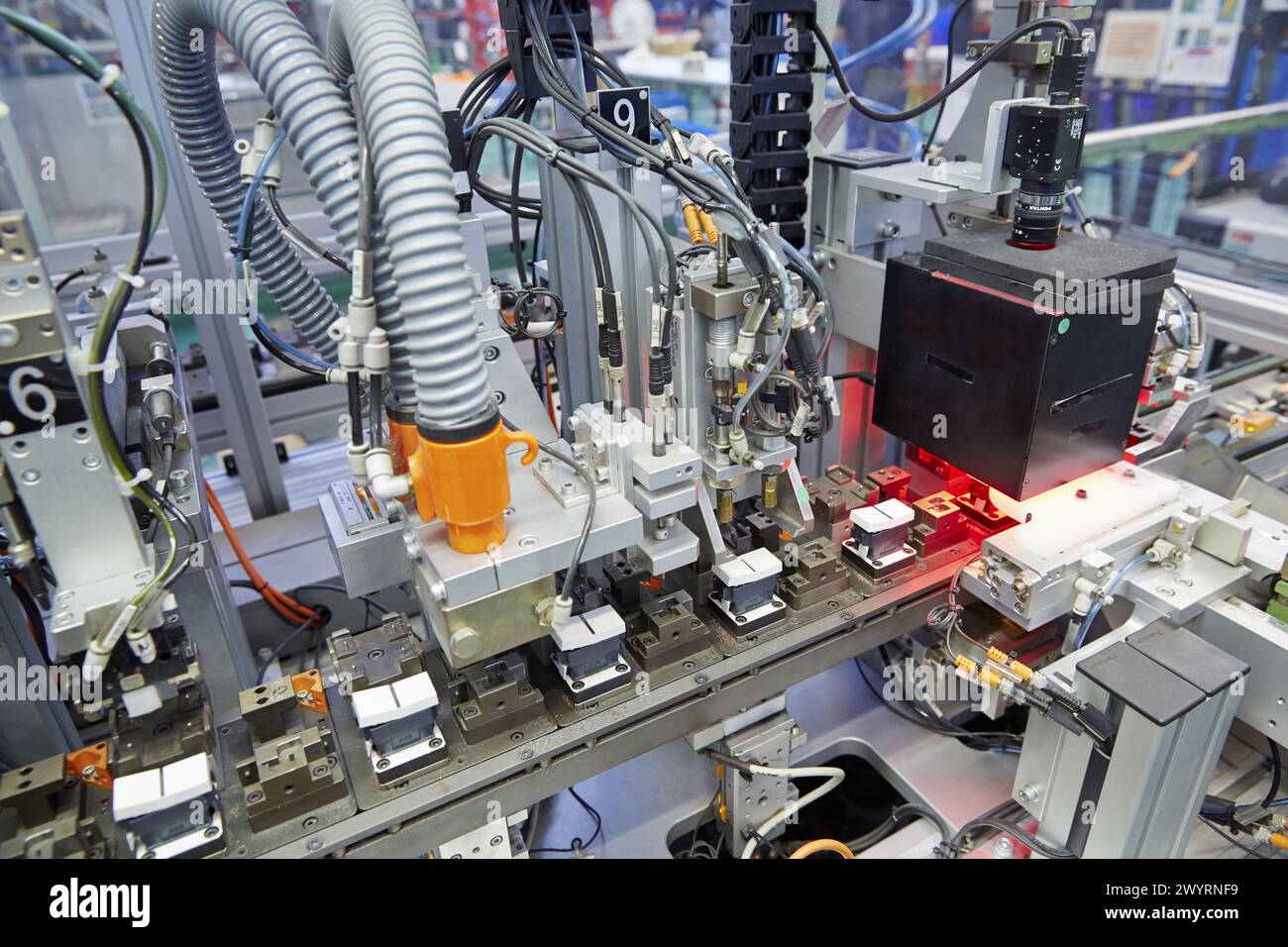 Automated production line. Manufacture of electrical equipment Stock ...