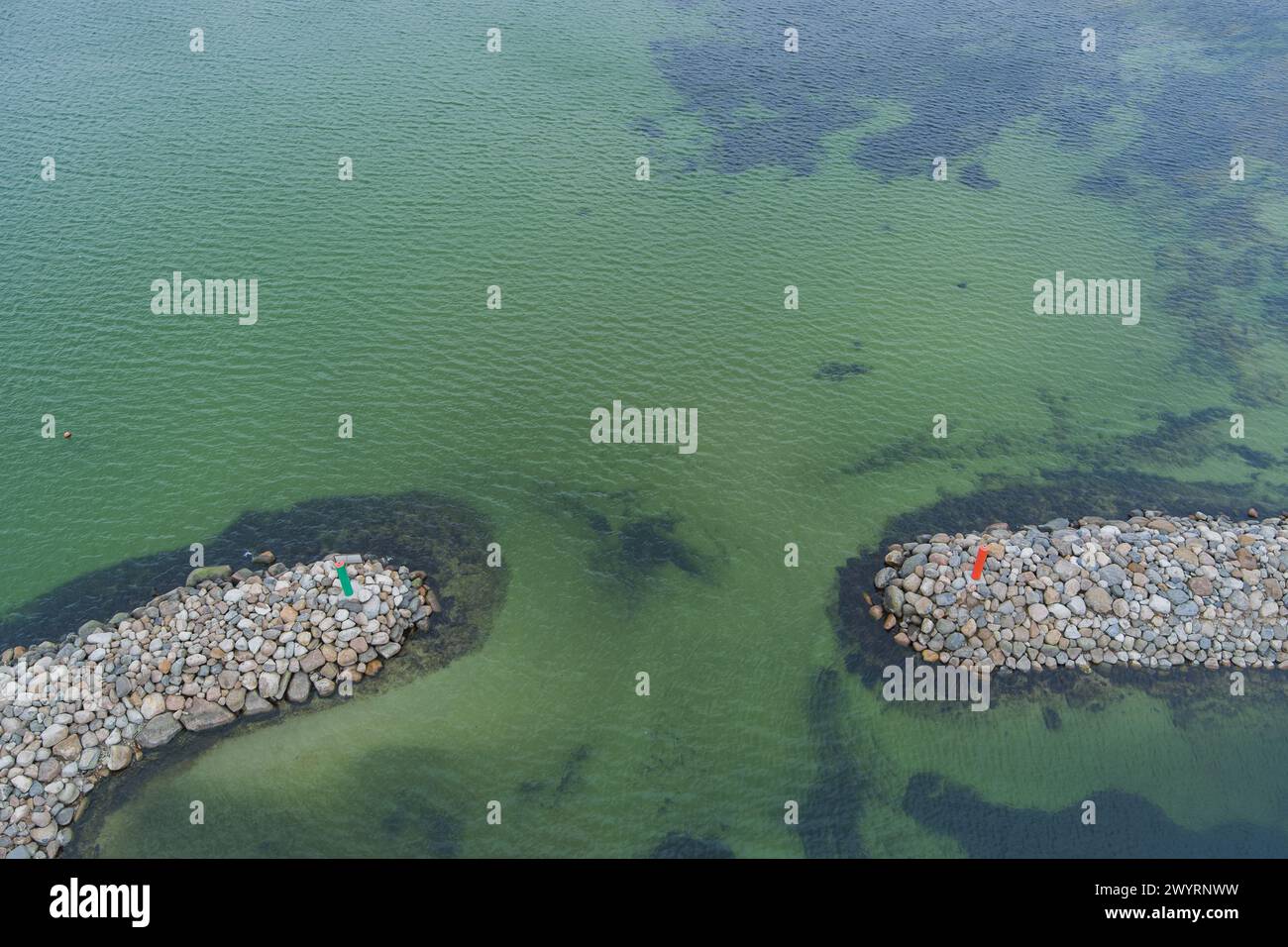 Breakwaters at the entrance to the Tilgu yacht port Stock Photo - Alamy