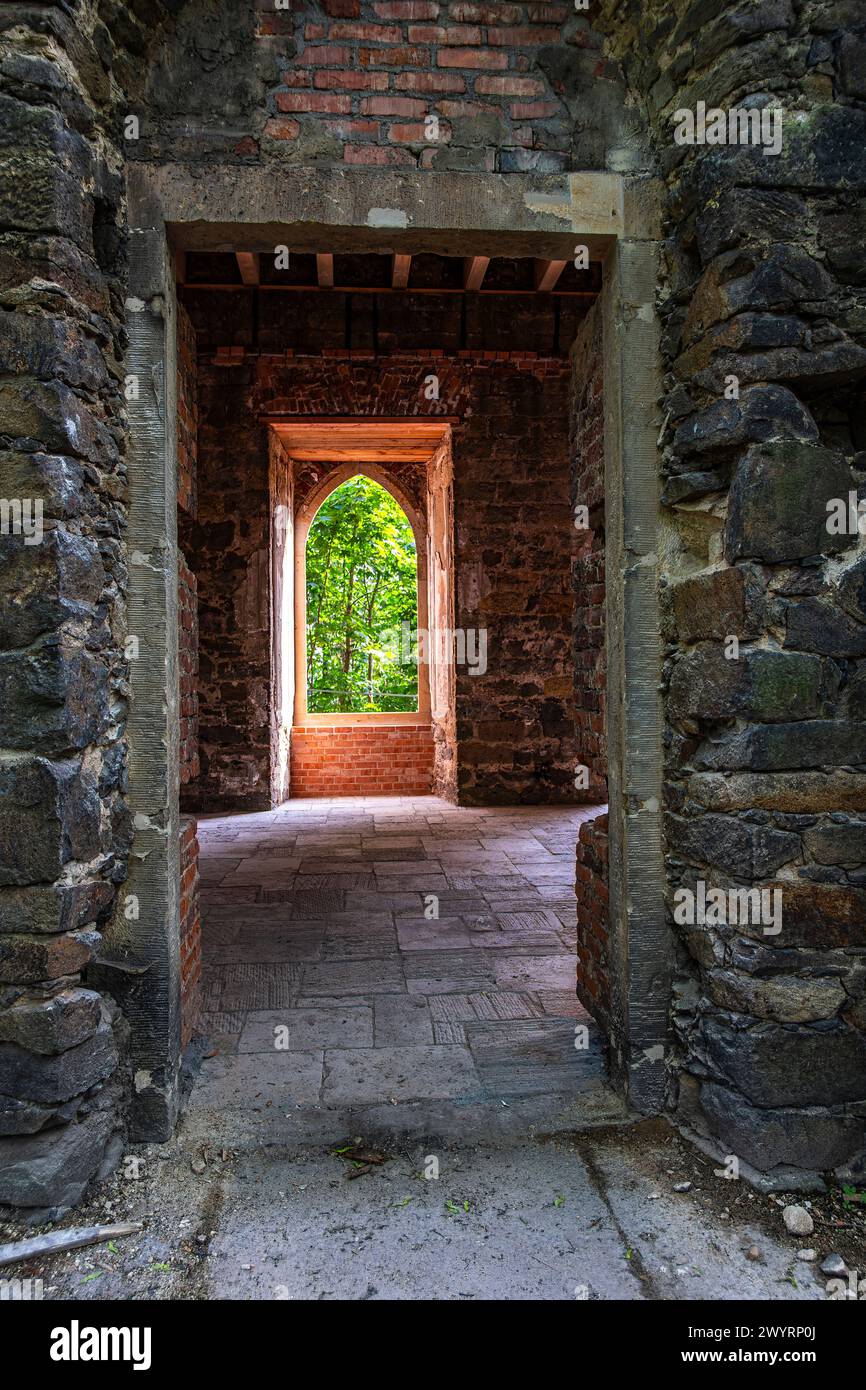 The Pillnitz ruins, an artificial neo-Gothic ruin from 1785 and a lost ...
