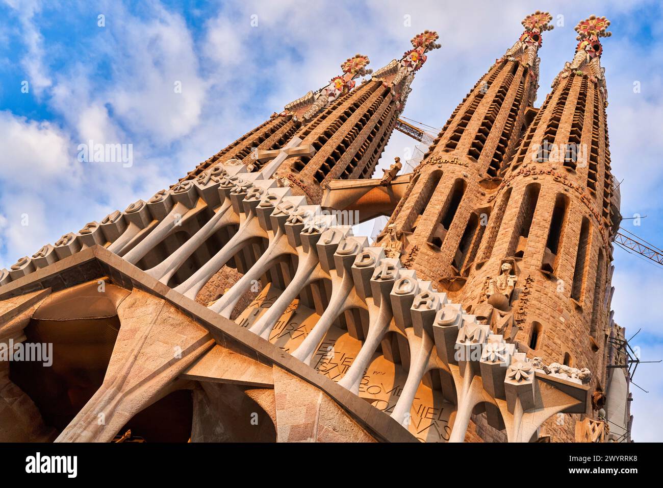 Fachada de La Pasión, La Sagrada Familia Basilica. Barcelona. Spain.The ...