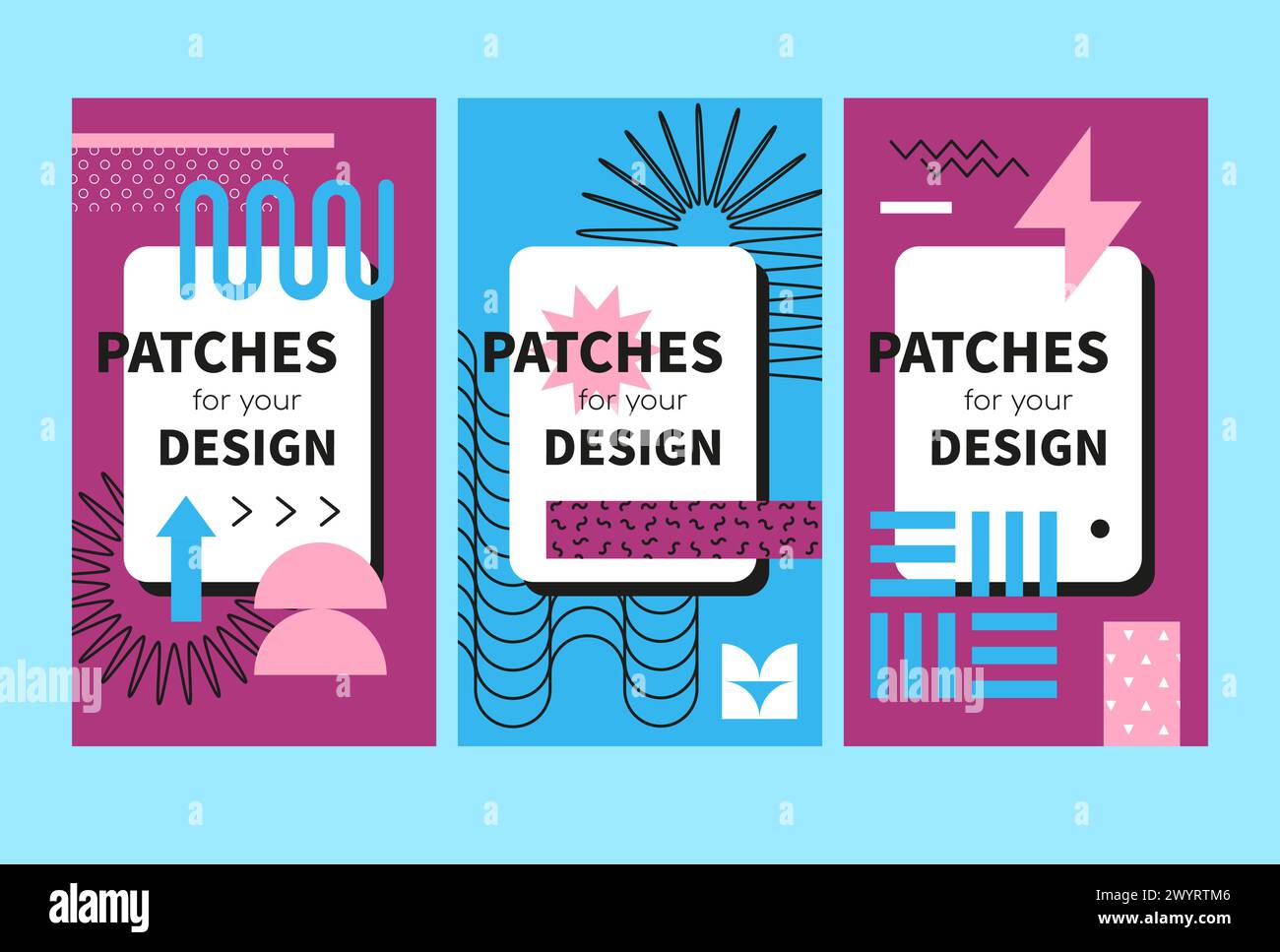 Geometry patches for your designs - set of vector template ...