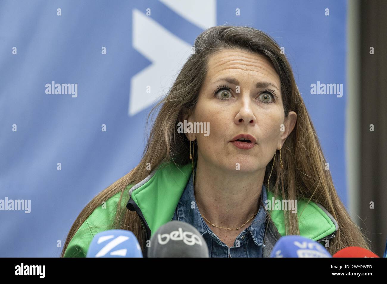 Lier, Belgium. 08th Apr, 2024. ACV's Kim Samison pictured during a ...