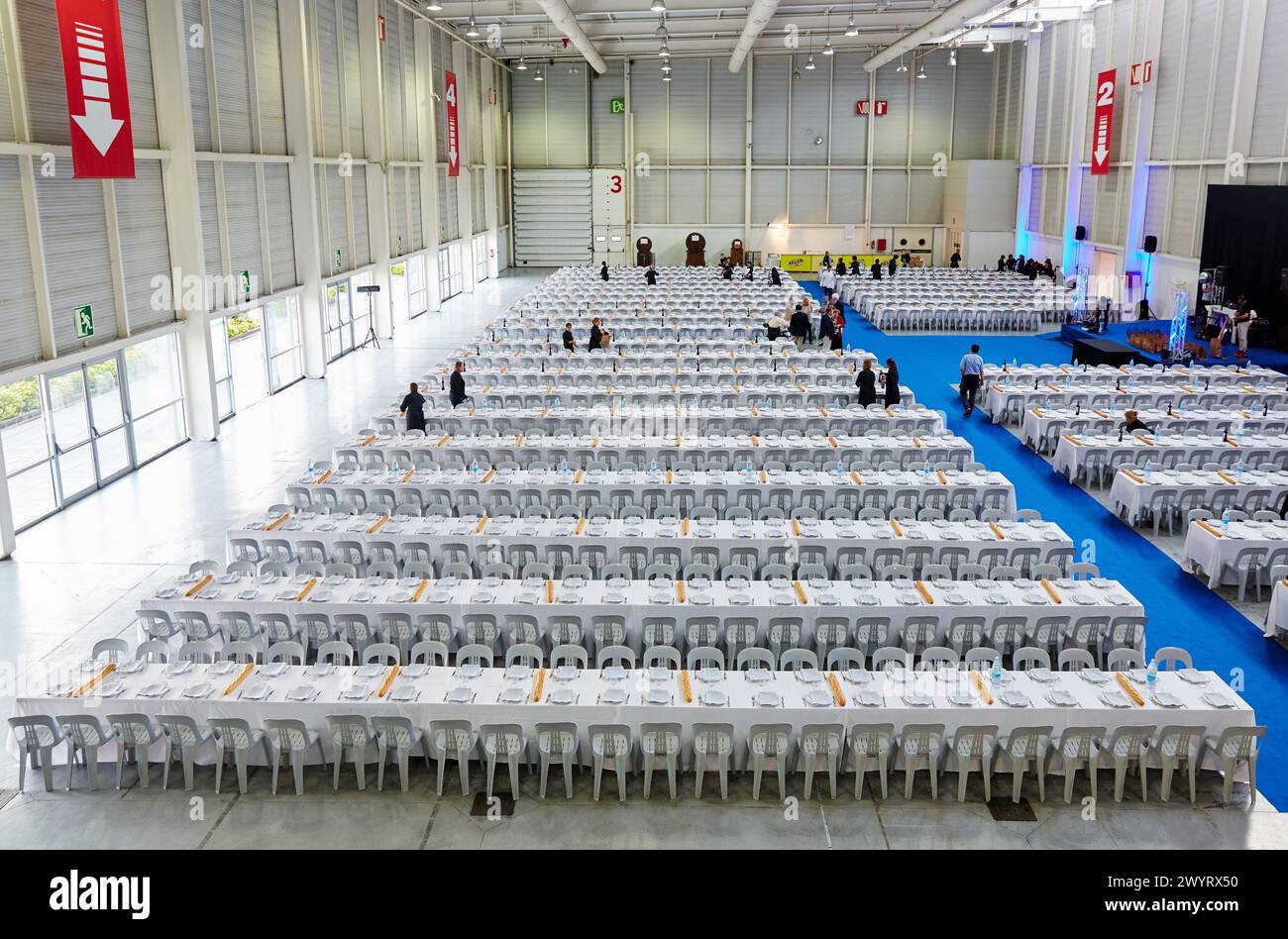 Waitresses. Dining room for 1,500 people. Ficoba, Basque Coast ...