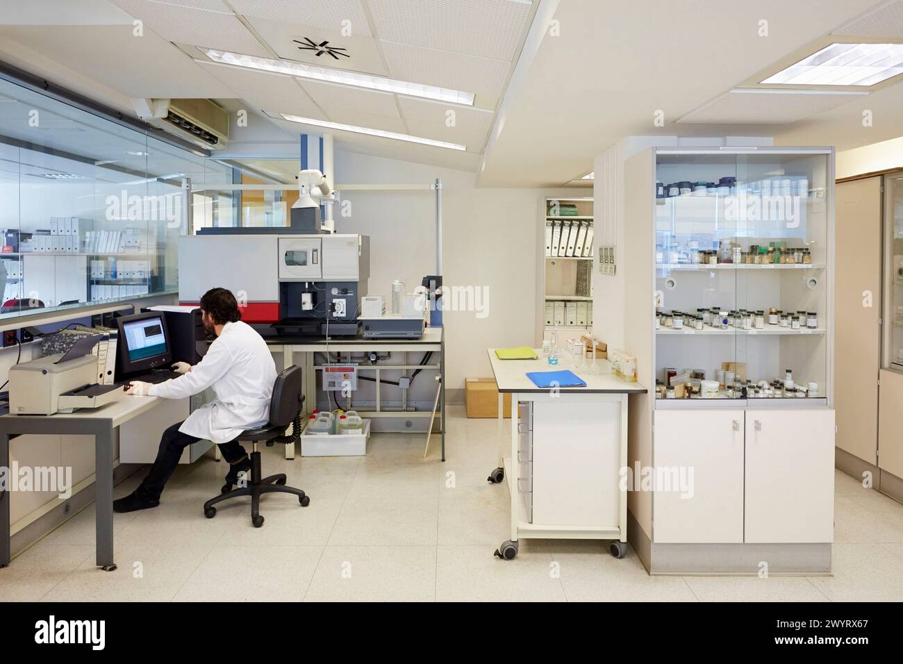 Plasma emission spectrometer. ICP-OES with simultaneous operation. Chemical Analysis Laboratory ...