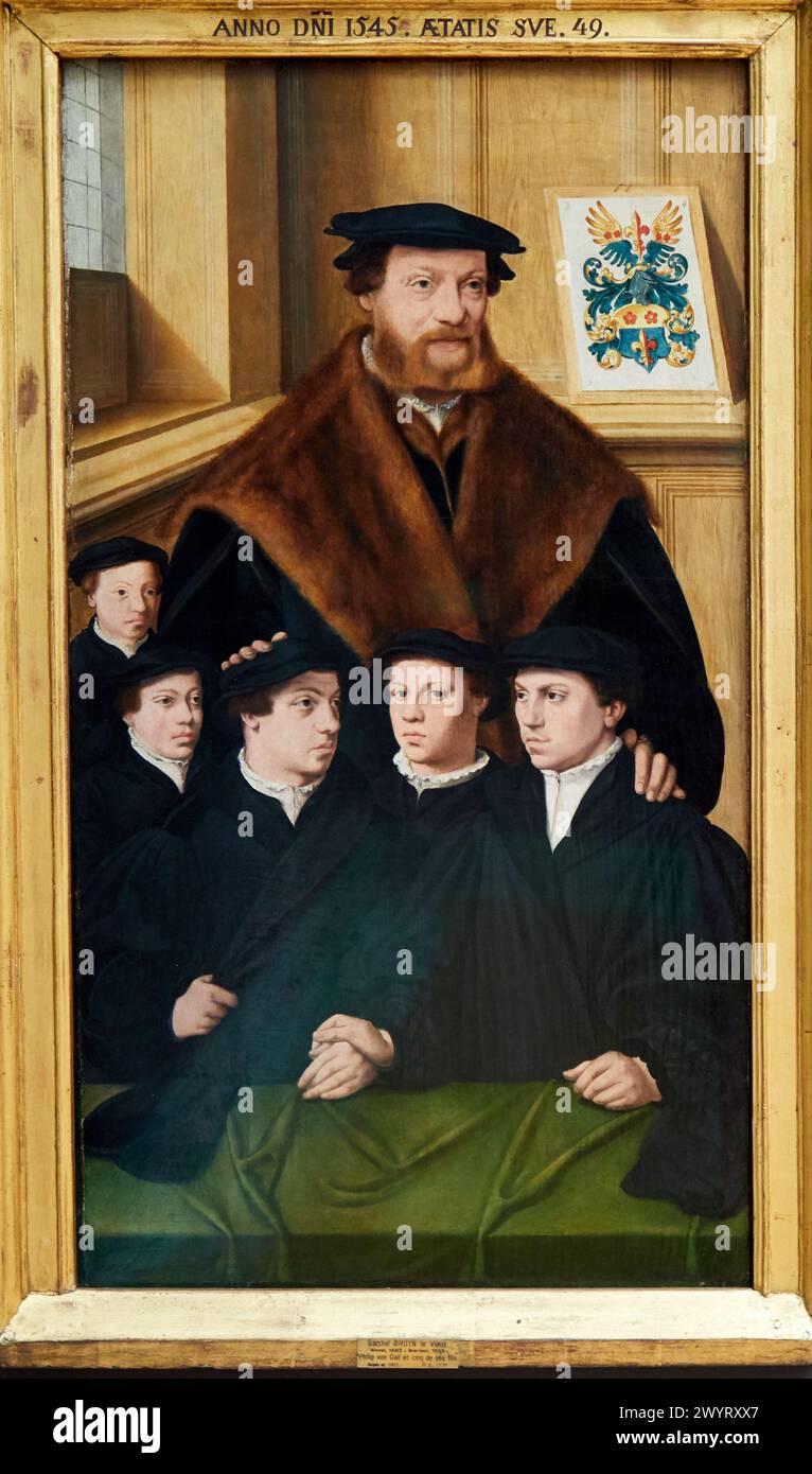 "Portrait of Philipp von Gail and Five of his Sons", 1536-1537 ...