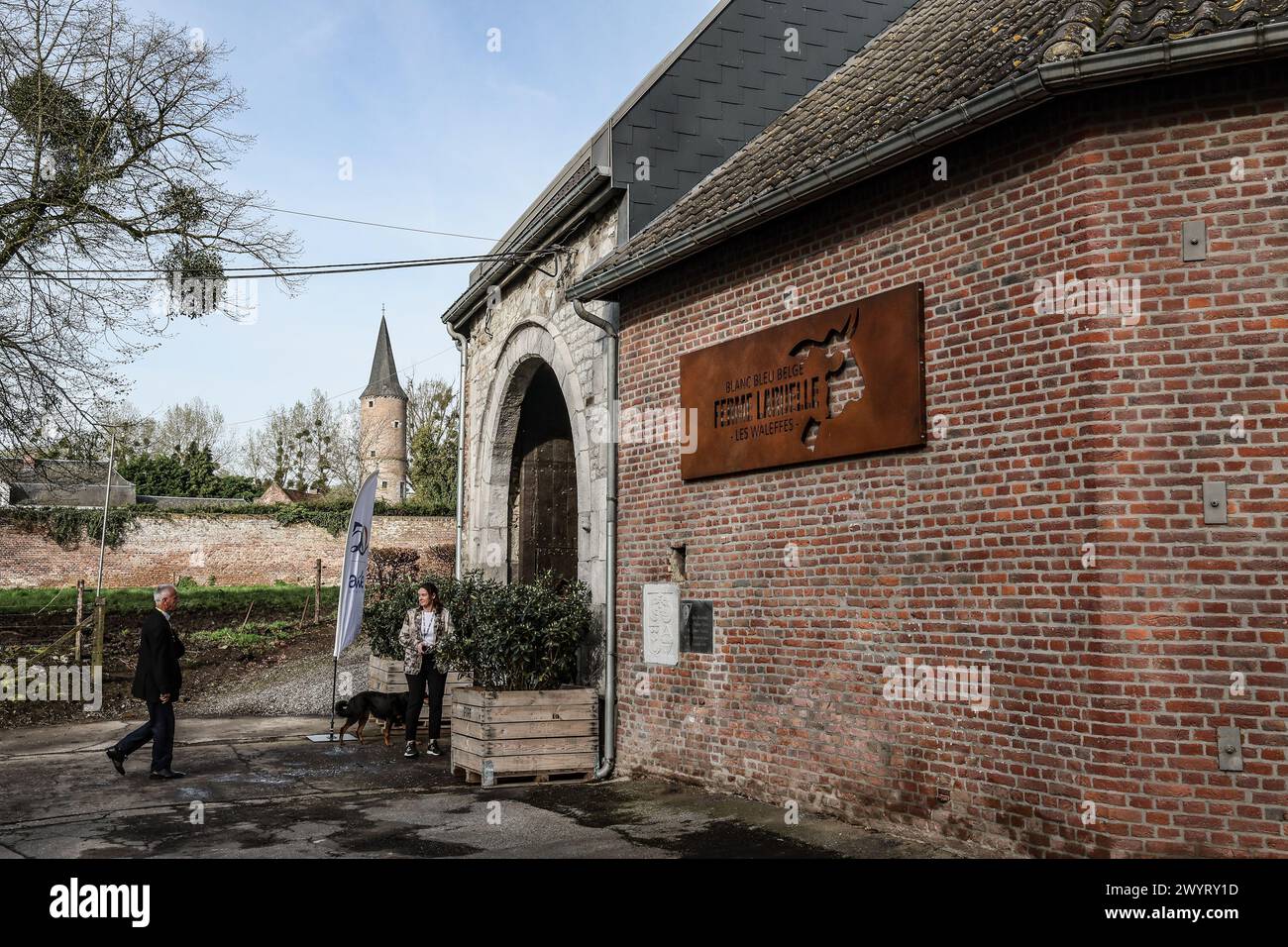 Faimes, Belgium. 08th Apr, 2024. The 'Laruelle' farm in Faimes is ...