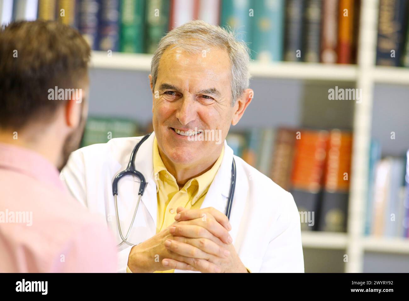 Doctor with patient, Hospital, Donostia, San Sebastian, Gipuzkoa ...