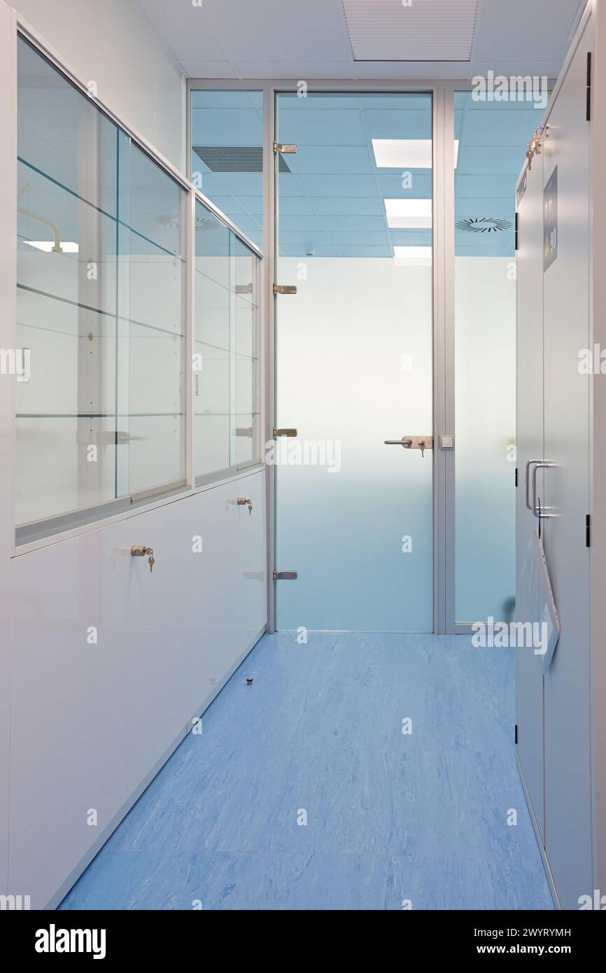 Bio pharmaceutical laboratory. Empty chemical laboratory. Barcelona ...