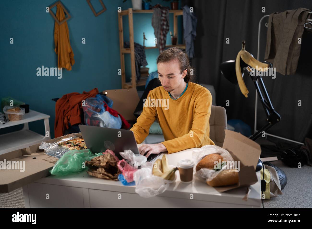 Teenager in messy room hi-res stock photography and images - Alamy