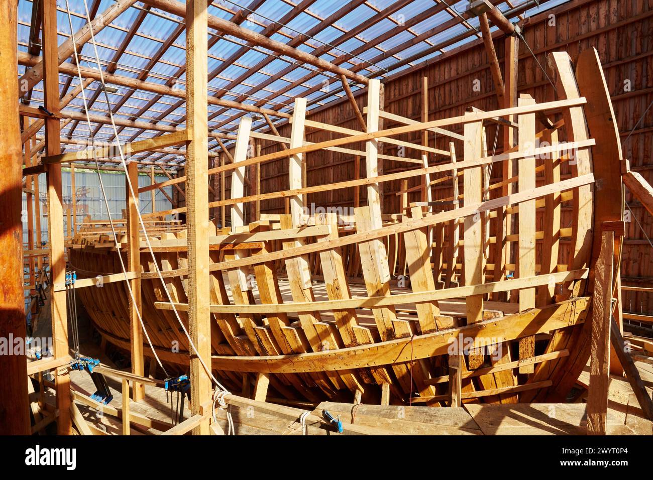 San juan whaleship replica shipyard hi-res stock photography and images ...