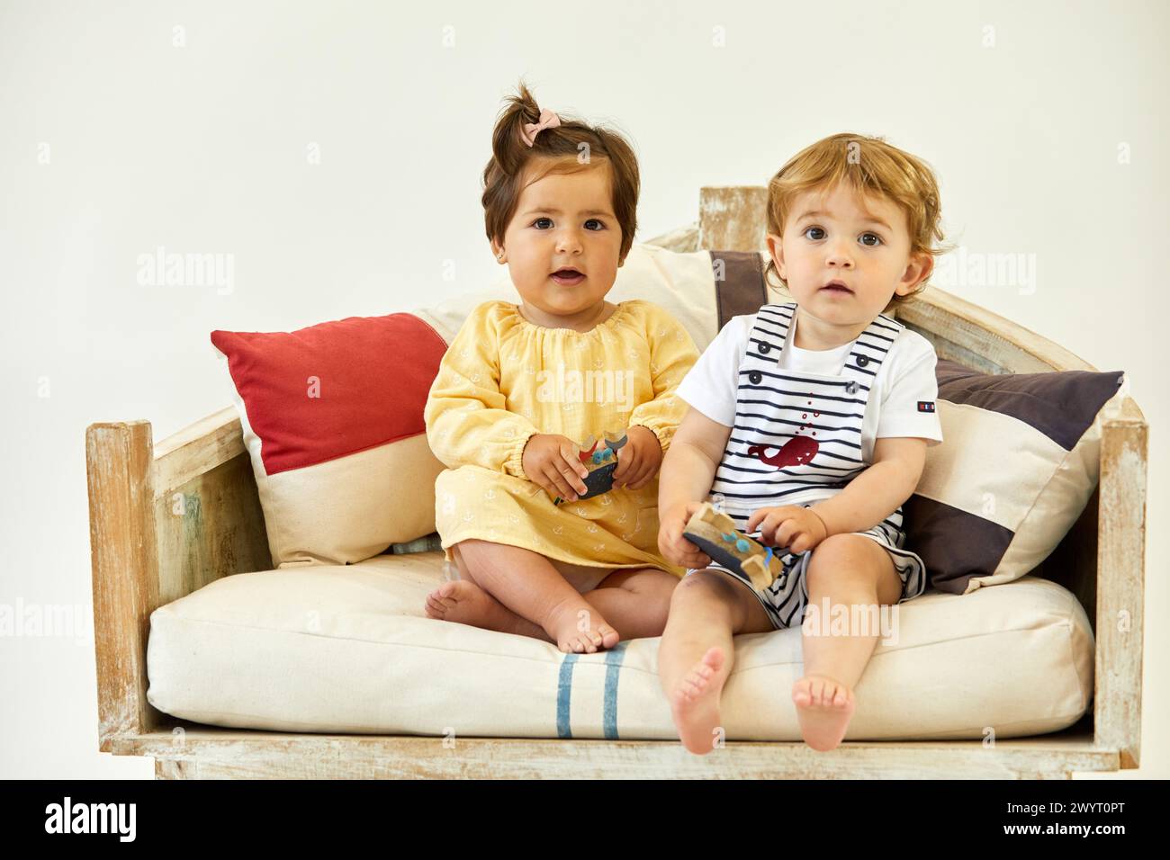 Baby in studio Stock Photo - Alamy