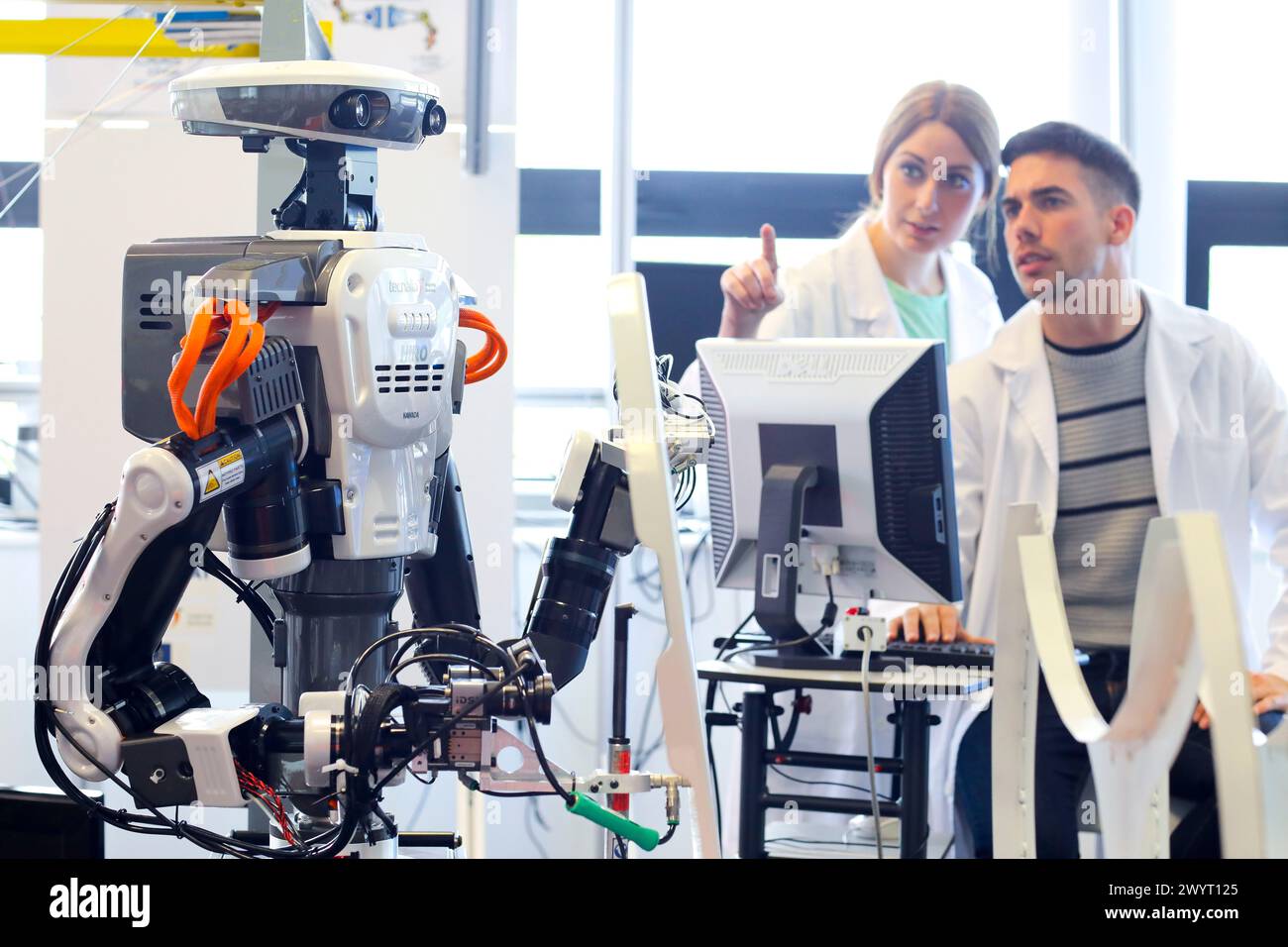 Robot with two arms for flexible robotics. Humanoid robot for ...