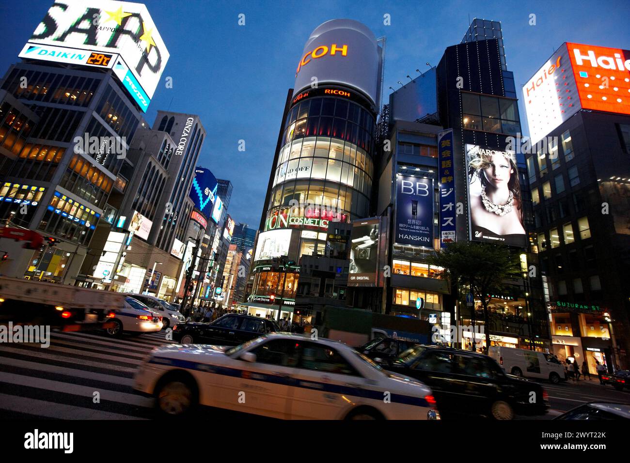 Ginza, Shopping area, Tokyo, Japan Stock Photo - Alamy