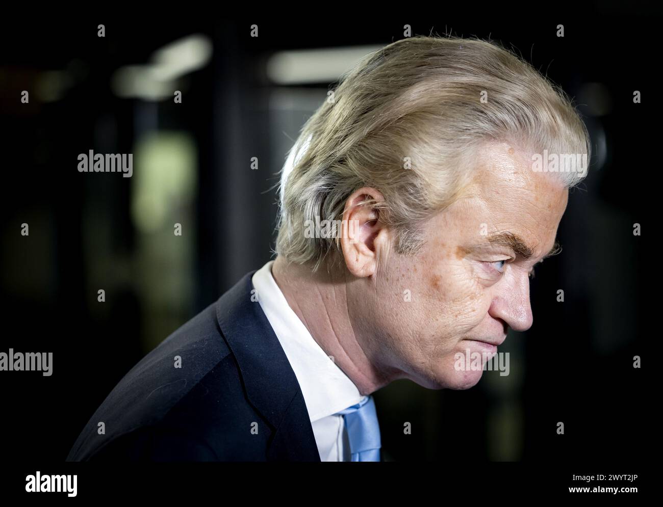 THE HAGUE - Geert Wilders (PVV) before the start of the follow-up ...