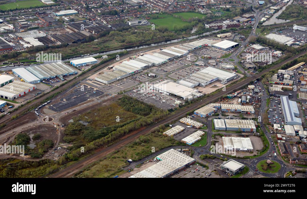 aerial view of The Parkgate Shopping Park Stock Photo - Alamy
