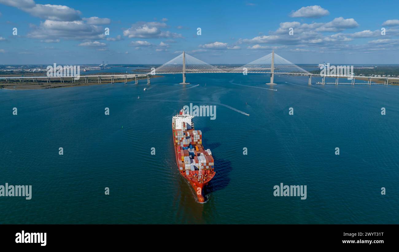 Charleston, South Carolina, USA. 18th Nov, 2023. Aerial View of the ...