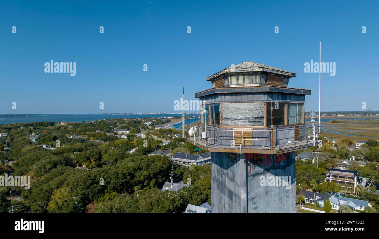 Charleston, Sc, USA. 19th Nov, 2023. Aerial view of the Charleston ...